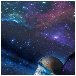 buttinette Baumwollstoff-Digitaldruck "Galaxy", Serie Ria, dunkelblau-color