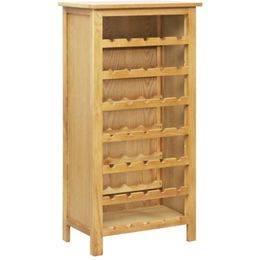 Weinschrank 56 x 32 x 110 cm Massivholz Eiche