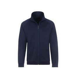 Sweatjacke TRIGEMA "TRIGEMA Raglanjacke aus Sweat-Qualität" Gr. XL, blau (navy) Herren Sweatjacken