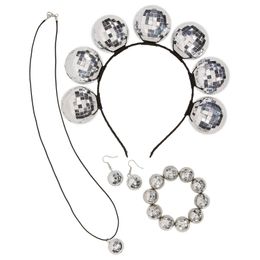 buttinette Set "Disco-Kugel", silber, 5-teilig