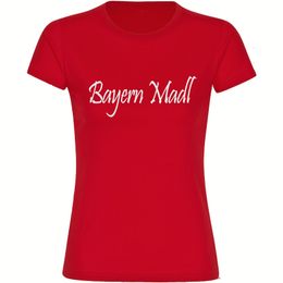 multifanshop Kinder T-Shirt - Bayern - Bayern Madl - Druck weiß - Kind