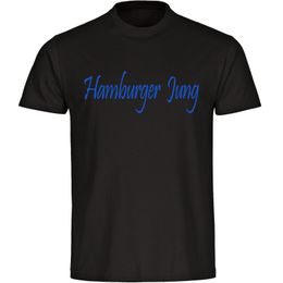 multifanshop Herren T-Shirt - Hamburg - Hamburger Jung - Druck blau - Männer