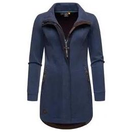 Sweatjacke Ragwear "Letrice" Gr. M (38), blau (navy) Damen Sweatjacken Sportliche Zip-Jacke mit hohem Kragen