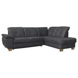 Ecksofa Alina "Karima" Sofas Gr. B/H/T: 260cm x 98cm x 219cm, Microfaser GDU, Ottomane rechts, ohne Bettfunktion, Stauraum, grau (basaltgrau gdu 29) inkl. Rückenlehnenverstellung, wahlweise mit Bettfunktion und Stauraum