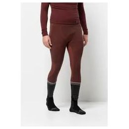 3/4-Leggings Jack Wolfskin "SEAMLESS WOOL PANTS M", Herren, Gr. XL (54/56), Normalgrößen, rot (rot, earth), 55% WOLLE (MERINO), 43% POLYAMID, 2% ELASTHAN, Hosen