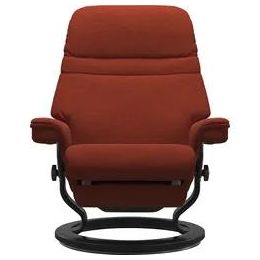 Relaxsessel stressless "Sunrise" Sessel Gr. ROHLEDER Stoff Q2 FARON, PowerTM Leg & Back-ohne Akku-Classic Base Schwarz, Relaxfunktion-Drehfunktion-Integrierte Fußstütze-PlusTMSystem, B/H/T: 88cm x 103cm x 78cm, rot (rust q2 faron) elektrisch verstellbar, optional 2-motorisch, Größe M & L