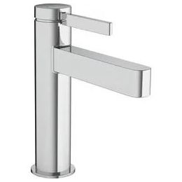 Waschtischarmatur Hansgrohe "Finoris" Armaturen Gr. H/T: 18,2cm x 16,4cm, silberfarben (chrom) 11cm, mit Push-Open Ablaufgarnitur