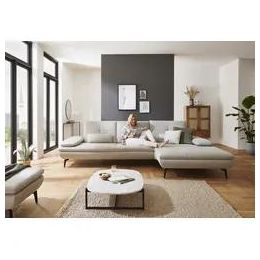 Ecksofa DIE PLANBAR "MP-IN23002 L-Form" Sofas Gr. B/H/T: 322cm x 93cm x 188cm, Ottomane rechts, Armteilverstellung-ohne Sitztiefenverstellung, beige (cyber ecru) wahlweise mit Armteil- und Sitztiefenverstellung