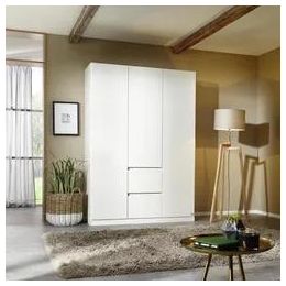 Drehtürenschrank Rauch "Kleiderschrank Schrank Garderobe Wäscheschrank NIDDA mit moderner" Schränke Gr. B/H/T: 136 cm x 197 cm x 54 cm, 3 St., weiß Drehtürenschrank Schränke griffloser Front sowie Push-to-Open Funktion MADE IN GERMANY