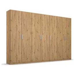 Drehtürenschrank Rauch "Kleiderschrank Schrank Garderobe KOLUNA mit Dekor-Front" Schränke Gr. B/H/T: 315cm x 229cm x 54cm, 7 St., braun (eiche artisan) inkl. 2 Innenschubladen sowie extra Einlegeböden MADE IN GERMANY