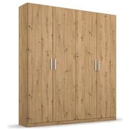 Drehtürenschrank Rauch "Kleiderschrank Schrank Garderobe KOLUNA mit Dekor-Front" Schränke Gr. B/H/T: 181cm x 229cm x 54cm, 4 St., braun (eiche artisan) inkl. 2 Innenschubladen sowie extra Einlegeböden MADE IN GERMANY