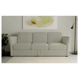 3-Sitzer Home Affaire "Lavars Schlafsofa" Sofas Gr. B/H/T: 230cm x 90cm x 89cm, Flachgewebe, beige (sand) mit Bettfunktion, in zwei verschiedenen Bezugsqualitäten