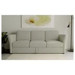 3-Sitzer Home Affaire "Lavars Schlafsofa" Sofas Gr. B/H/T: 230 cm x 90 cm x 89 cm, Webstoff, beige mit Bettfunktion, in zwei verschiedenen Bezugsqualitäten