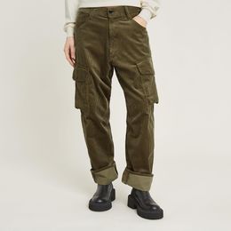 G-Star Raw Cargo Cord 3D Boyfriend Hose - Grün - Damen