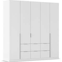 Drehtürenschrank Rauch "Kleiderschrank Schrank Garderobe AGORDO mit Dekor- oder Hochglanzfront" Schränke Gr. B/H/T: 226 cm x 229 cm x 54 cm, 5 St., weiß (alpinweiß) mit Außenschubkästen, in 6 Breiten und 2 Höhen MADE IN GERMANY