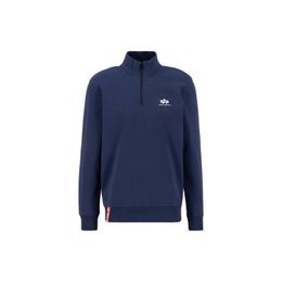 Sweater Alpha Industries "Alpha Industries Men - Sweatshirts Half Zip SL" Gr. L, blau (ultra navy) Herren Sweatshirts