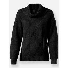 Rollkragenpullover Heine "Pullover" Gr. 38, schwarz Damen Pullover