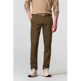 Chinos MEYER "New York" Gr. 40, Länge 32, braun (karamell) Herren Hosen aus reiner Bio-Baumwolle