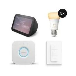 Philips Hue White Ambiance E27 1100lm 5er Starter-Set + Amazon Echo Show 5 (3. Gen)