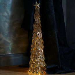 Sirius LED-Dekobaum Kirstine, gold, Höhe 63,5 cm