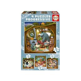 Educa Progressive Puzzle Forest Tales 12-16-20-25