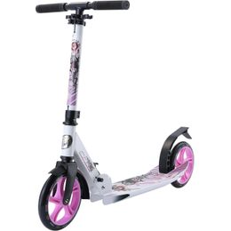 Cityroller STAR-SCOOTER Scooter lila (violett/weiß) mit abgesenktem Trittbrett