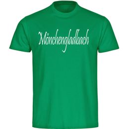 multifanshop® Herren T-Shirt - Mönchengladbach - Schriftzug - Druck weiß