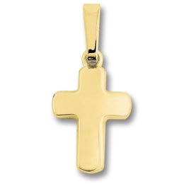 Ketten-Anhänger ONE ELEMENT "Kreuz Anhänger aus 333 Gelbgold" Schmuckanhänger Gr. Gelbgold 333, goldfarben (gold) Damen Gold Schmuck