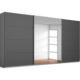 Schwebetürenschrank Rauch "Kleiderschrank Schrank Garderobe Wäscheschrank BESTSELLER KEPAN" Schränke Gr. B/H/T: 360 cm x 230 cm x 62 cm, 3 St., grau (graumetallic) inkl. Schubladen-Einsatz und extra Einlegeböden MADE IN GERMANY