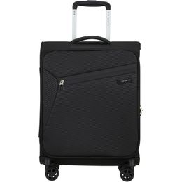 Weichgepäck-Trolley Samsonite "LITEBEAM, black, 55 cm" Gr. B/H/T: 40 cm x 55 cm x 20 cm 39 l, schwarz (black) Koffer Handgepäck Reisekoffer Trolley TSA-Zahlenschloss