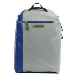 Laptoprucksack 7CLOUDS "Lenis 7.1" Gr. B/H/T: 31 cm x 41 cm x 11 cm, grau (grau, blau) Rucksäcke mit recyceltem PET