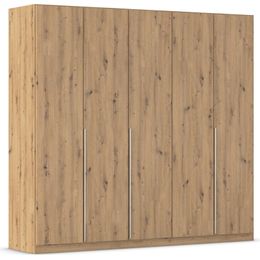 Drehtürenschrank Rauch "Kleiderschrank Schrank Garderobe AGORDO mit Dekor- oder Hochglanzfront" Schränke Gr. B/H/T: 226 cm x 210 cm x 54 cm, 5 St., braun (eiche artisan) durchdachte Innenausstattung, in 6 Breiten und 2 Höhen MADE IN GERMANY