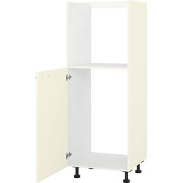 Backofen/Kühlumbauschrank KOCHSTATION ""KS-Scafa"" Schränke Gr. B/H/T: 60 cm x 150 cm x 56 cm, Türanschlag: links, 1 St., beige (magnolia, nussbaum tabak) Kühlschrankumbauschrank Umbauschrank BreiteHöhe: 60150 cm, wahlweise Türanschlag rechts oder links