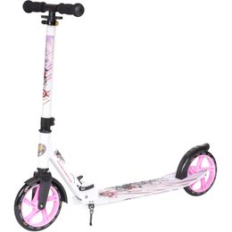 Cityroller STAR-SCOOTER Scooter lila (violett/weiß) mit abgesenktem XXL Trittbrett