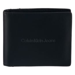 Geldbörse Calvin Klein Jeans "LOGO PRINT BIFOLD W/COIN" schwarz (black) Kleinlederwaren