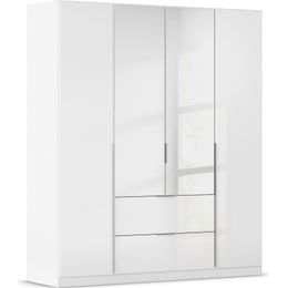 Drehtürenschrank Rauch "Kleiderschrank Schrank Garderobe AGORDO mit Dekor- oder Hochglanzfront" Schränke Gr. B/H/T: 181 cm x 210 cm x 54 cm, 4 St., weiß (alpinweiß, hochglanz weiß) mit Außenschubkästen, in 6 Breiten und 2 Höhen MADE IN GERMANY