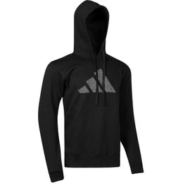 Hoodie adidas Performance "Perfo Script Graphic Hoody" Sweatshirts Gr. L, schwarz Herren