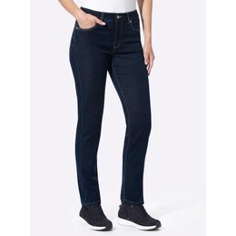 5-Pocket-Jeans Heine Gr. 38, Normalgrößen, blau (dark blue) Damen Jeans