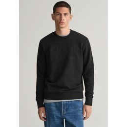 Sweatshirt Gant "D1. TONAL ARCHIVE SHIELD C-NECK" Gr. 4XL, schwarz (black) Herren Sweatshirts mit Logostickerei auf der Brust