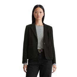 Marc O'Polo Longblazer MARC O'POLO "mit recyceled Wool by MANTECO" Gr. 38, schwarz, Damen, Obermaterial: 40% Wolle (Schafwolle), 30% Lyocell, 30% Polyamid; Futter: 100% Polyester, unifarben, Blazer