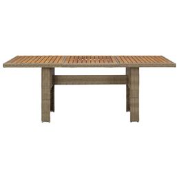 vidaXL Garten-Esstisch Braun 200x100x74 cm Poly Rattan
