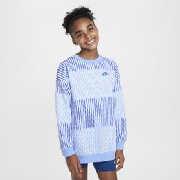 Nike Sportswear Club Fleece extragroßes Sweatshirt für ältere Kinder (Mädchen) - Grau