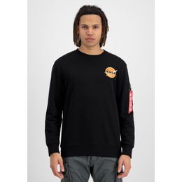 Sweater Alpha Industries "Alpha Industries Men - Sweatshirts NASA Davinci Sweater" Gr. XS, schwarz (black) Herren Sweatshirts