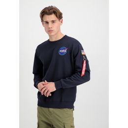 Sweater Alpha Industries "Alpha Industries Men - Sweatshirts Space Shuttle Sweater" Gr. L, blau (rep.blue) Herren Sweatshirts