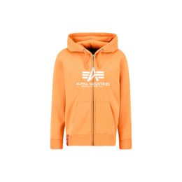 Hoodie Alpha Industries "Alpha Industries Men - Hoodies Basic Zip PP" Gr. 3XL, orange (tangerine) Herren Sweatshirts