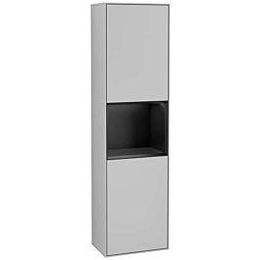 Villeroy & Boch Villeroy und Boch Finion Hochschrank G460PDGJ 41,8x151,6cm, links, Emotion, Regal Black matt lacquer, Light grey matt