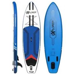 SUP-Board EXPLORER "Sunshine 10.0", bunt (blau, weiß, rot), Wassersportboards, 305x81x15cm 305cm, Kunststoff