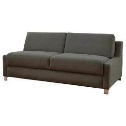 Schlafsofa Bali "Viola" Sofas Gr. 160cm x 200cm, Kaltschaummatratze, Basic: Gitterrostunterfederung mit Kaltschaummatratze, grau