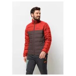 Daunenjacke Jack Wolfskin "ATHER DOWN JKT M" Gr. M (50), rot (rot, earth) Herren Jacken