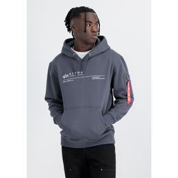 Hoodie Alpha Industries "Alpha Industries Men - Hoodies AI Reflective Hoodie" Gr. S, grau (greyblack) Herren Sweatshirts